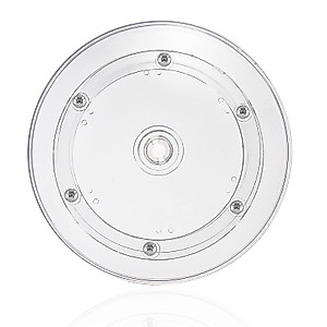 Jersvims 2Pcs 4 Inch Acrylic Turntable Platter, Transparent Turntable Organizer Round Rotating Plate for Kitchen Pantry Cabinet Desk Rack Spice Cake Cookie Decorating