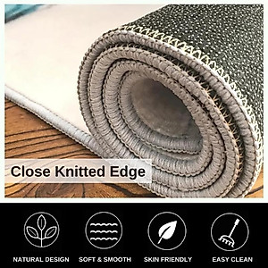 Luxury Aesthetic Art Deco Circle Wool Area Rug 5ft Grey Gold Marble Abstract Modern Round Rug for Living Room Bedroom Diningroom Soft Machine Washable Home Office Conference Room Carpet