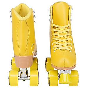 C SEVEN C7skates Cute Roller Skates for Girls and Adults (Lemonpop, Women's 7 / Youth 6 / Men's 6)