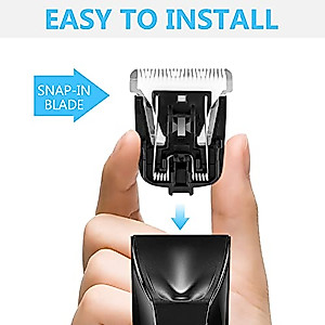 2 Pack Replacement Blade for Manscaped The Lawn Mower Electric Groin Hair Trimmer Blade, Hygienic Snap-In Replacement Clipper Blades Fit for Manscaped Lawn Mower 4.0 3.0 2.0,Black