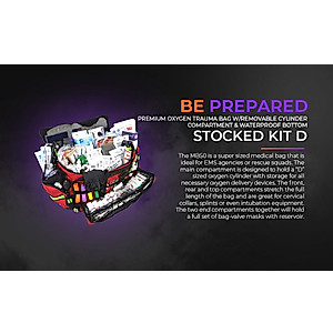 Lightning X MB50 Breathing & Trauma Stocked Gear Bag w/Fill Kit for First Responder EMT - Red