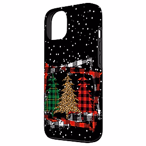 iPhone 13 Christmas Trees with Plaid & Snowflakes Winter Xmas Case