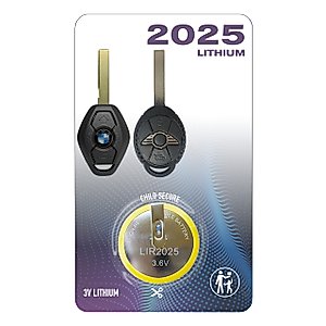 for 1996-2012 Remote KEY FOB LIR2025 (90 Degrees) Compatible with BMW and Mini Cooper Fob Shell Case Cover 3 5 7 Series, M3, M5, M6, Z3, Z4, Z8, E81 E46 E39 E63 E38 E83 E53 E36 E85 – W. INSTRUCTIONS