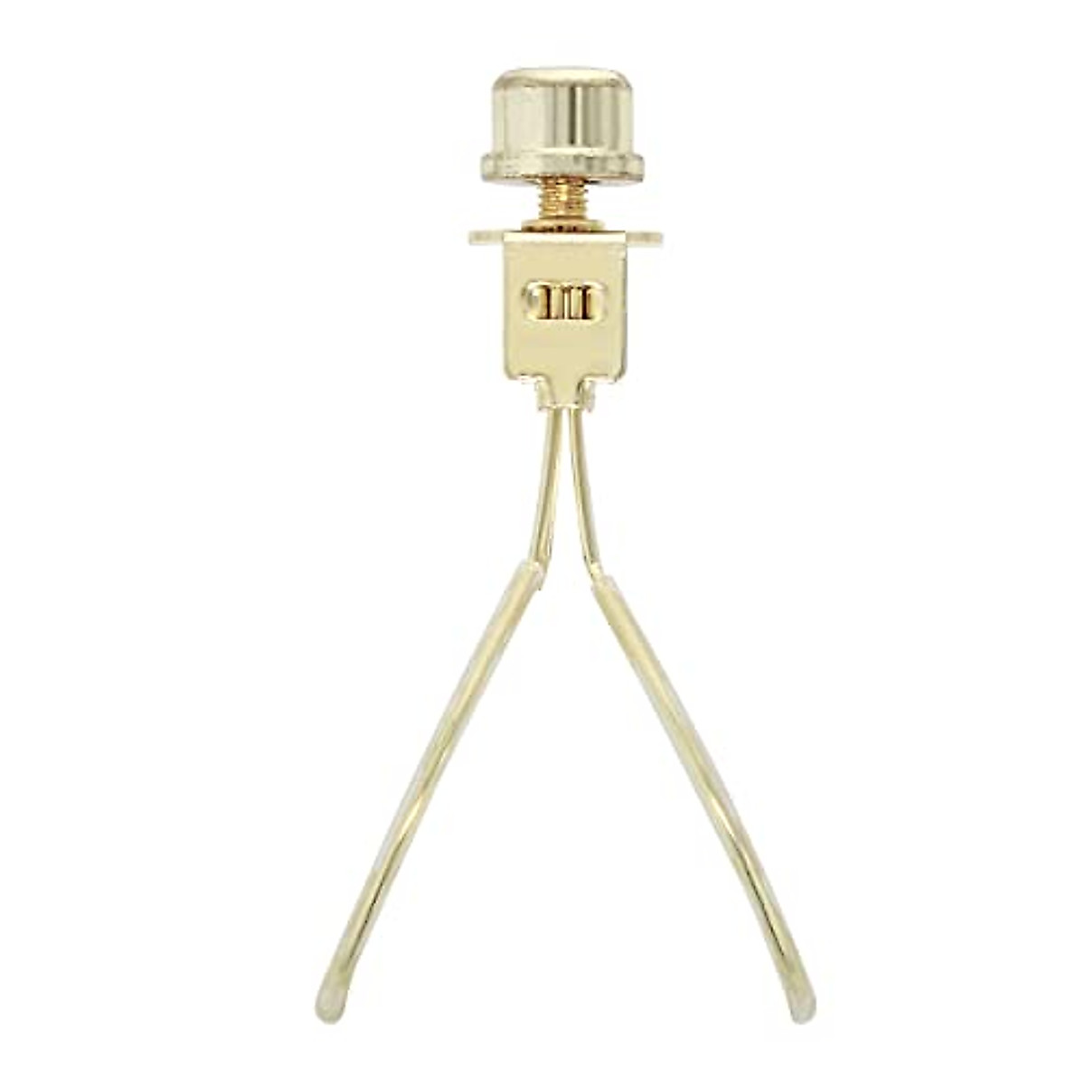 I Like That Lamp Clip On Lampshade Adapter (1 Pack), Classic Brass Gold Finish, Includes 1 Light Bulb Clip Shade Adapter, 1 Matching Finial and 2 Silicone Levellers, Fits All Standard Size Bulbs