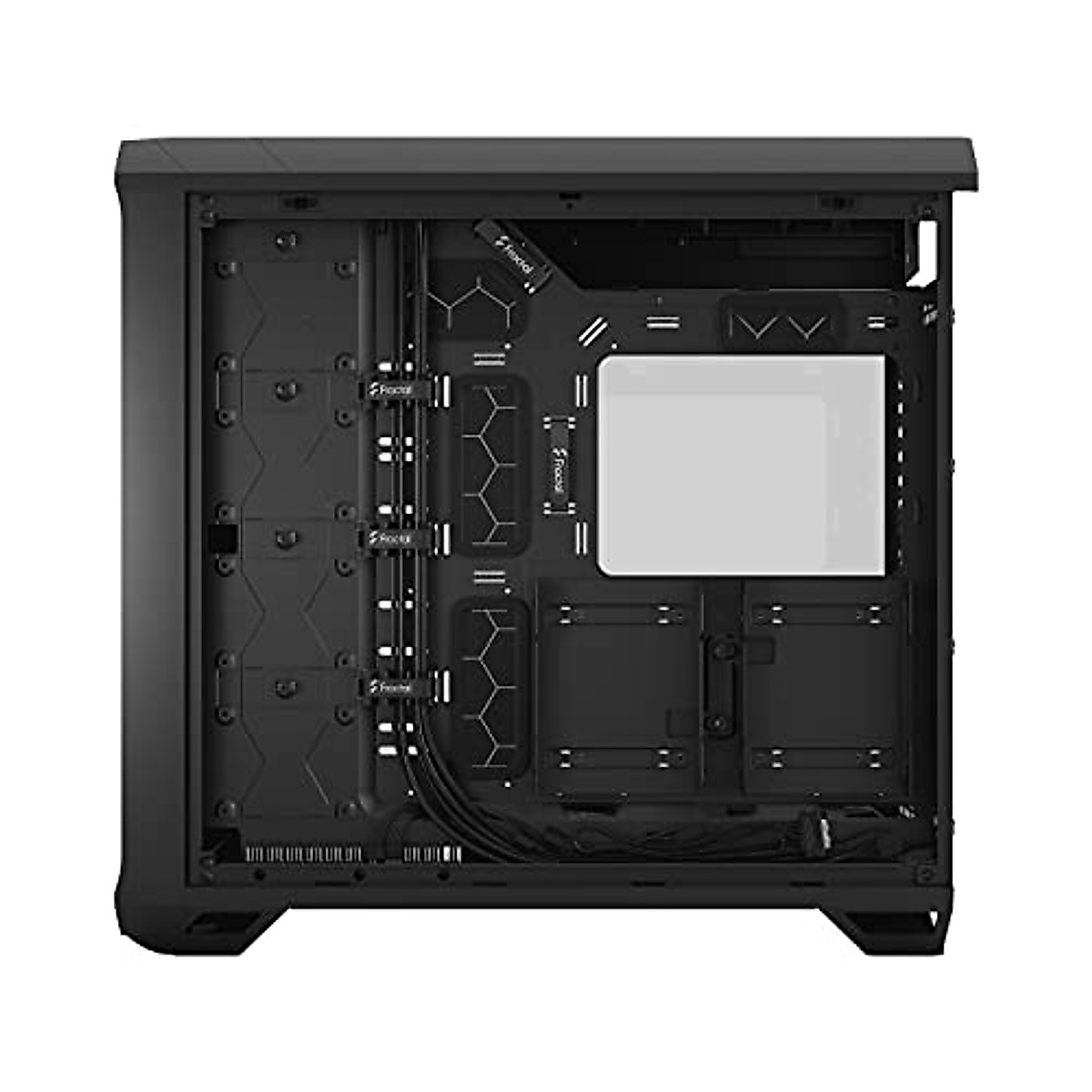 Fractal Design Torrent Black - Dark Tint Tempered Glass Side Panel - Open Grille for Maximum air Intake - Two 180mm PWM and Three 140mm Fans Included - Type C - ATX Airflow Mid Tower PC Gaming Case