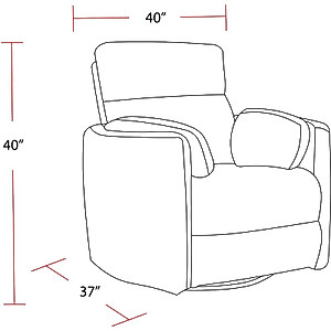 Parker Living Radius Fabric Power Swivel Glider Recliner in Dusk/Multi-Color