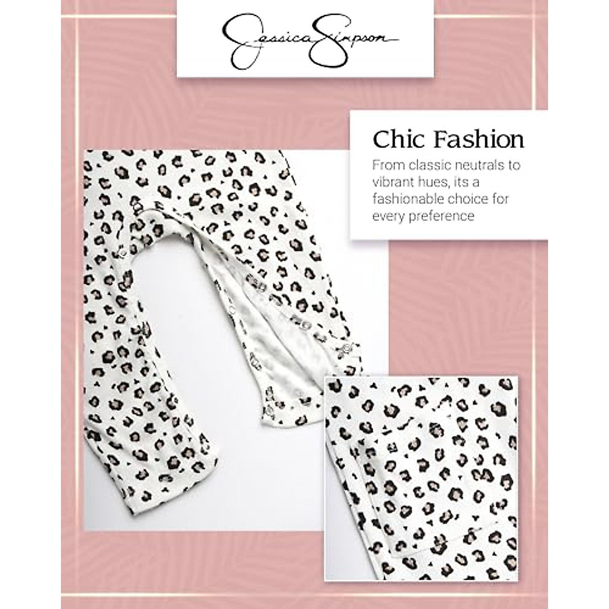 Jessica Simpson Baby Girls' Romper - Overall Jumpsuit with Hat or Headband - Long Sleeve Bodysuit for Newborns/Infants, 0-24M, Size 3-6 Months, Leopard