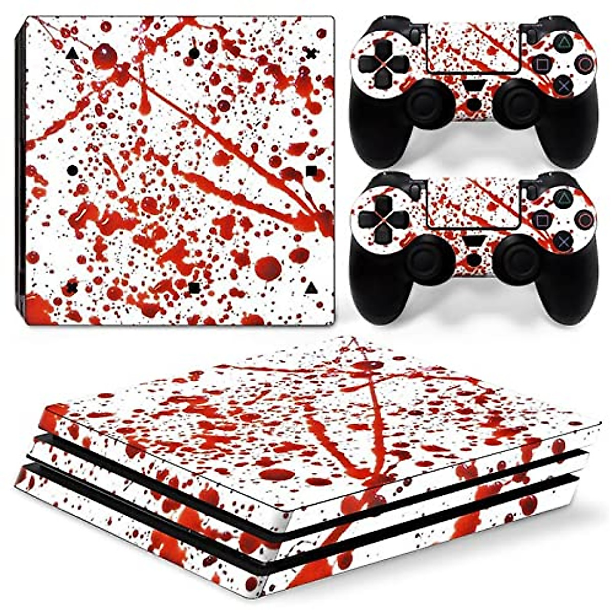 Fyonex Ps4 Pro skins console and controller Whole Body Vinyl Skin for PS4 Pro Console and Controllers