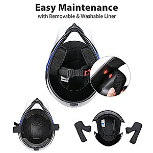 AHR Youth & Kids Motocross Helmet DOT Full Face Offroad Dirt Bike Helmet for Motorcycle, ATV and Mountain Bike, Model H-VEN12