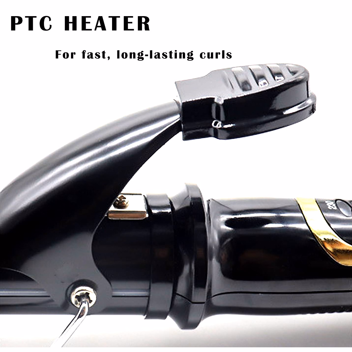 abp 1 Inch Curling Iron with Ceramic Barrel, Instant Heat up to 450°F, Waving Style Tool for Long/Medium Hair and Women