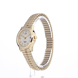 Timex Women's T2M827 Essex Avenue Gold-Tone Stainless Steel Expansion Band Watch