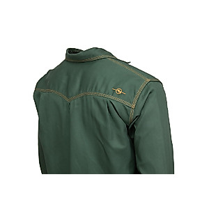 Western Welder Outfitting - Welding Shirt Western Style | Light Weight Tripled-Stitched Welding Shirts, Relaxed Fit (XL, Army Green)