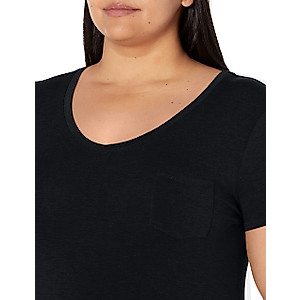 prAna Women's Foundation Short Sleeve V-Neck T-Shirt, Black, Small