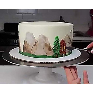 Cake Cream Spatula 5 Pieces/Set Stainless Steel Frosting Spatula Baking Pastry Tool Mixing Scraper Set Cake Icing Oil Painting Decorating Scraper Cream Toner Tool