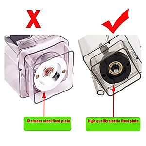 YoupO Compatible for Blendtec Jar 90 Oz 3 Quart Mixer Jar with Stainless Steel Blades and Ventilation Cover