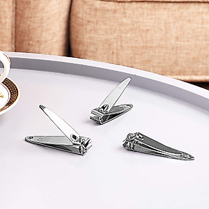 28 Pieces Fingernail Nail Clippers Bulk Thick Stainless Steel Toe Nail Clippers Nail Cutter Set Portable Sturdy Nail Clippers for Men and Women (Simple Style)