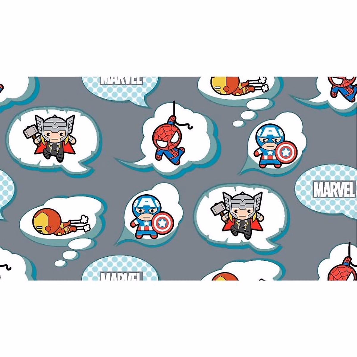 Marvel Avengers Kawaii Retro Pack Children's Nursery Cotton Fabric by The Yard