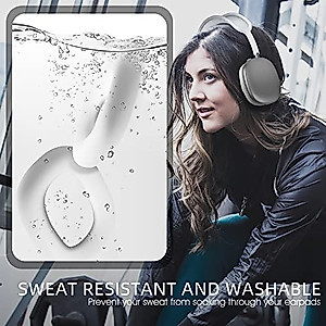 Seltureone Case Compatible for AirPods Max Earpads, Earcup Cover Protector, Silicone Earphone Protective Earpad Cover Accessories for AirPod Max Headphones Ear Pads, White