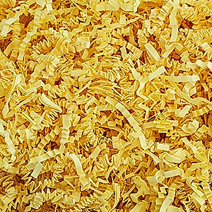 MagicWater Supply Crinkle Cut Paper Shred Filler (1 LB) for Gift Wrapping & Basket Filling - Canary