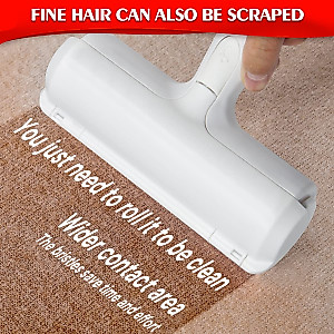 WOOTONG Pet Hair Remover Roller - Efficient Animal Hair Removal Tool for Cat & Dog Hair, Self-Cleaning Base, Red Color, Plastic, Manual, 1 Count (Reda)