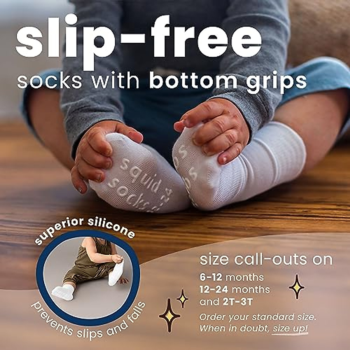 squid socks Viscose from Bamboo Socks | 0-6M, 6-12M, 12-24M, & 2T-3T | Socks that Stay On | As Seen on Shark Tank | Cloud