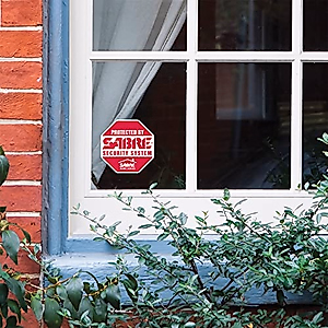 SABRE Home Security Decals, Warns Intruders That The Property Is Secured With An Alarm, Bold Red Color For Visibility, Easily Sticks To Windows, 5-Pack