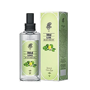 Rebul Lime Eau De Cologne Sicilian Lime Fresh Citrus and Bergamot Sophisticated Sandalwood and Amber Cologne Spray (3.4 Fl Oz)