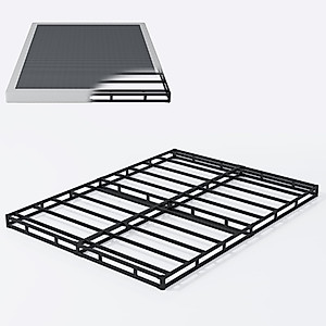 Vehowy 4 Inch Box Spring for Queen Bed,Queen Size Box Spring Only,Heavy Duty Mattress Foundation,Metal Bed Base,Non-Slip,Easy Assembly