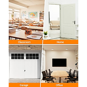 WINONLY Door Stopper, Magnetic Door Stop, Stainless Steel, Magnetic Door Catch, 3M Double-Sided Adhesive Tape, No Drilling, Screws for Stronger Mount, Hold Your Door Open, for Wide Doors (2)