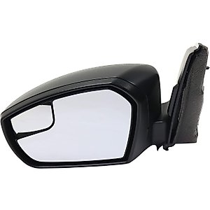 Kool Vue Mirror Compatible with Ford Escape 2017-2018 Driver Side Power Manual Folding Non-Heated with BSG Textured Black