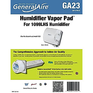General Aire Genuine OEM Replacement Humidifier Vapor Pad GA-23 (2-Pack Special) by Generalaire