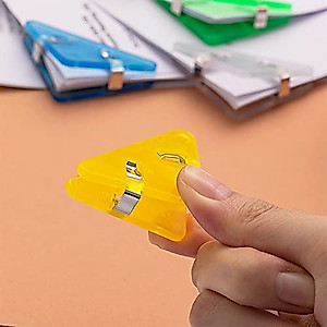Mouchoi Corner Paper Clips, Triangle Clips, Colorful Bookmarks, 25 Pcs