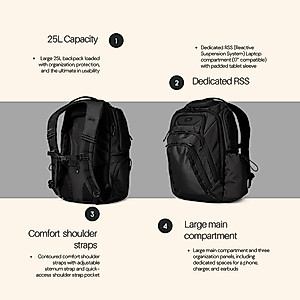 OGIO Renegade Pro Backpack, Navy, Medium