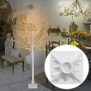 128 Led Easter Birch Tree 6 FT Lighted Twigs LED 8 Lighting Modes Artificial Branches Tree for Home Garden Party Wedding Christmas Decoration (Warm White)