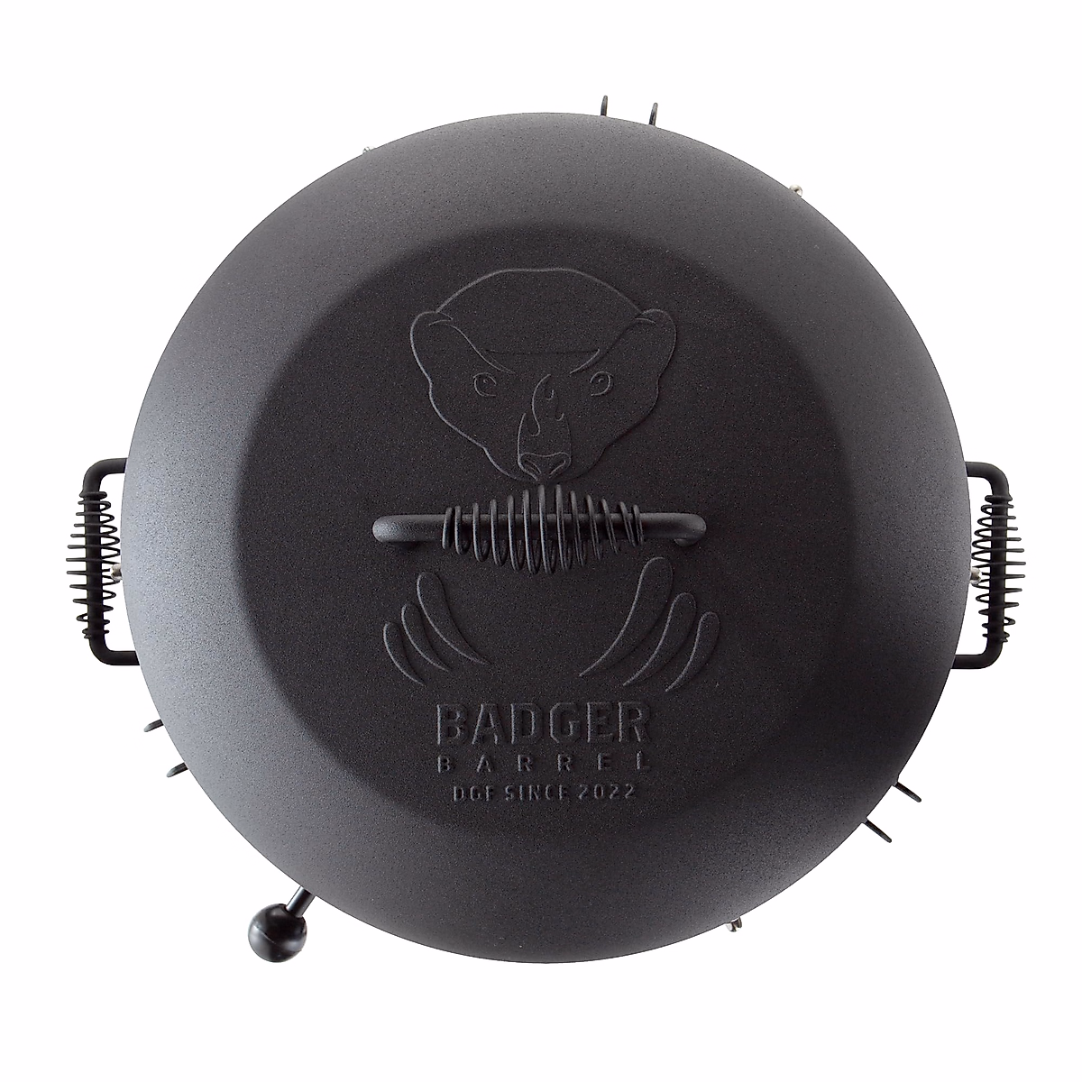 Badger Barrel BBQ - 16" Drum Style Smoker | 2-Tier BBQ Hibachi Grill | Includes 6 hooks, Hanging Rack, Grill Grate and More | Badgers Not Butterflies