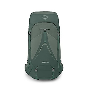 Osprey Aura AG LT 65L Women's Backpacking Backpack, Koseret/Darjeeling Spring Green, WM/L