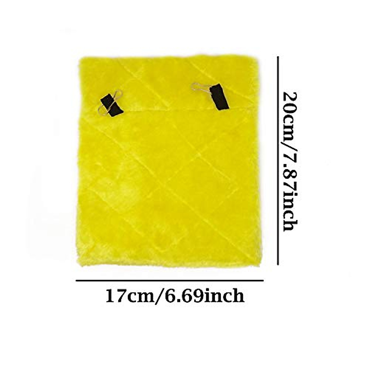 HONBAY 1PCS Yellow Winter Warm Pet Bird Nest Plush Fluffy Birds House Hut Cave Tent Hammock Hanging Cage for Hamster or Parrot (6.7 x 4.7 x 5.1 inch)