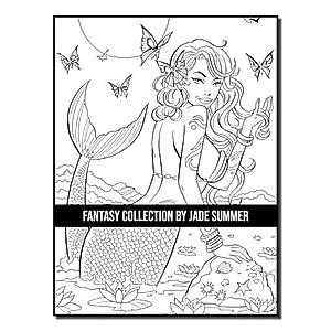 Fantasy Collection: An Adult Coloring Book with 100+ Incredible Coloring Pages of Mermaids, Fairies, Vampires, Dragons, and More!