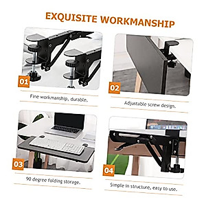 STOBOK 1 Set Foldable Bracket Keyboard Tray Keyboard Tray Track Wrist Rest Extension Bracket Foldable Keyboard Desktop Keyboard Table Trays for Eating Desktop Extension Board Bracket