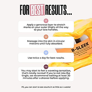 MAËLYS B-SLEEK Outer Thigh Stretch Mark Cream - Targets & Fades The Appearance OF Stretch Marks On The Outer Thighs