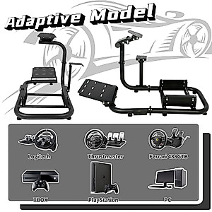 Dardoo G920 Gaming Simulator Cockpit Compatible with Logitech G27 G29 G923, Fanatec, Thrustmaster T300RS,TXRW Base for PS4,Xbox PC, Wheel Stand Without Wheel, Pedal, Handbrake and Seat