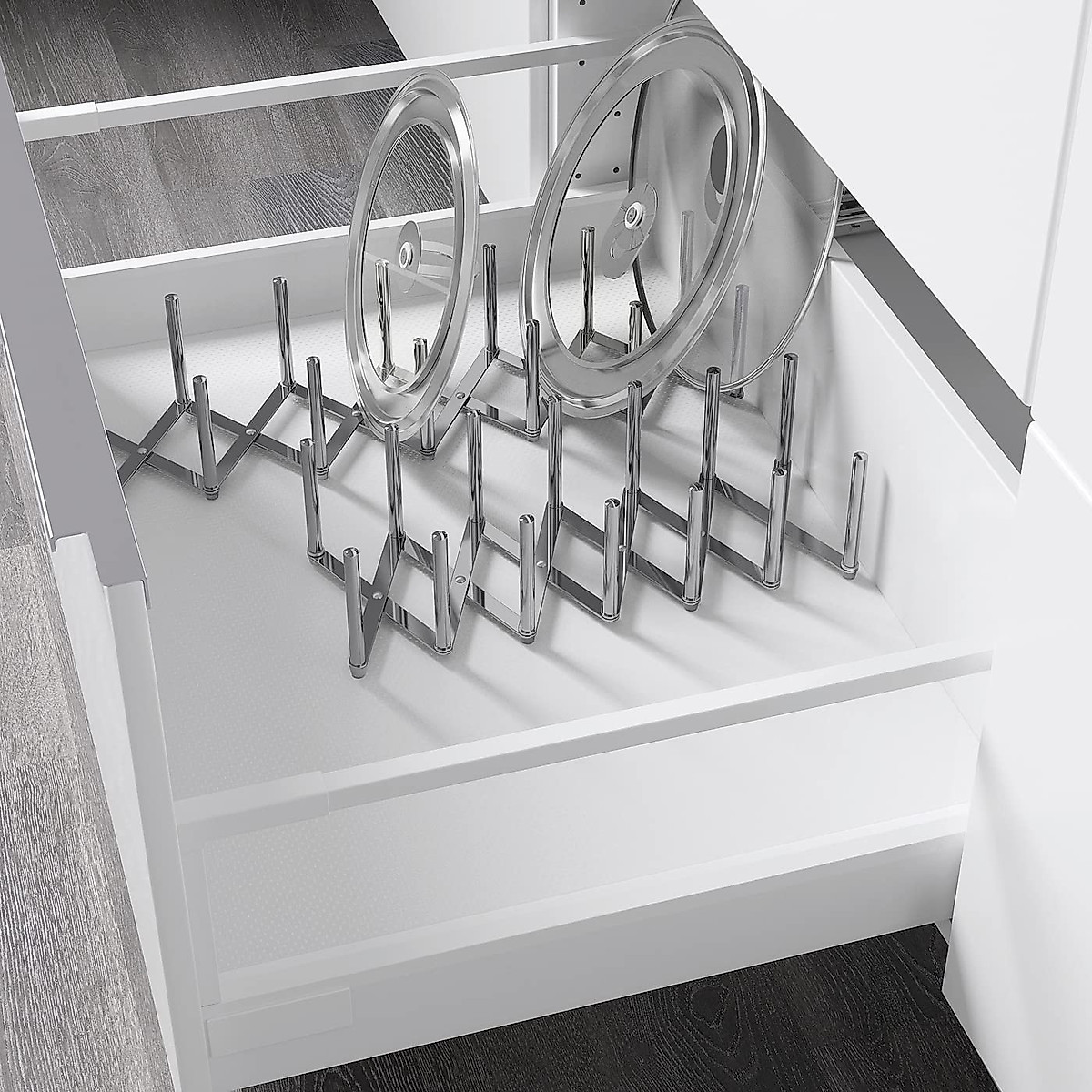 Ikea Variera Pot Lid Organizer, Stainless Steel, Set of 2