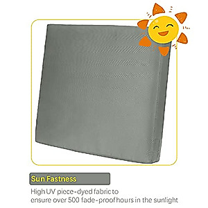 idee-home Patio Cushion Covers Replacement, Outdoor Cushion Covers Slipcovers for Patio Furniture, Couch Seat Cushions Cover with Zipper, Sunbrella Waterproof Slip Covers Outside (Set of 6, 20x22 in)