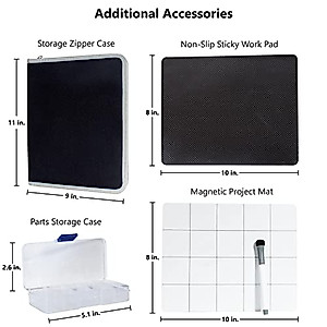 DURATOOL 24-Piece Electronics Computer Tool Kit, Magnetic Precision Screwdriver Set for Screen Repair and Cleaning Cell Phone iPhone Tablets PC Laptop