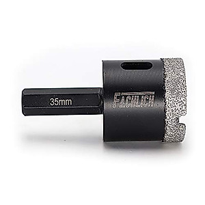 FACHLICH 1-3/8 Inch Diamond Hole Saw for Porcelain Tile Granite Marble Brick