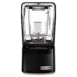Blendtec Professional 800 Blender, 34 oz GO Travel Bottle, 90 oz WildSide+ Jar, and Spoonula Spatula - Kitchen Blender Bundle - Black