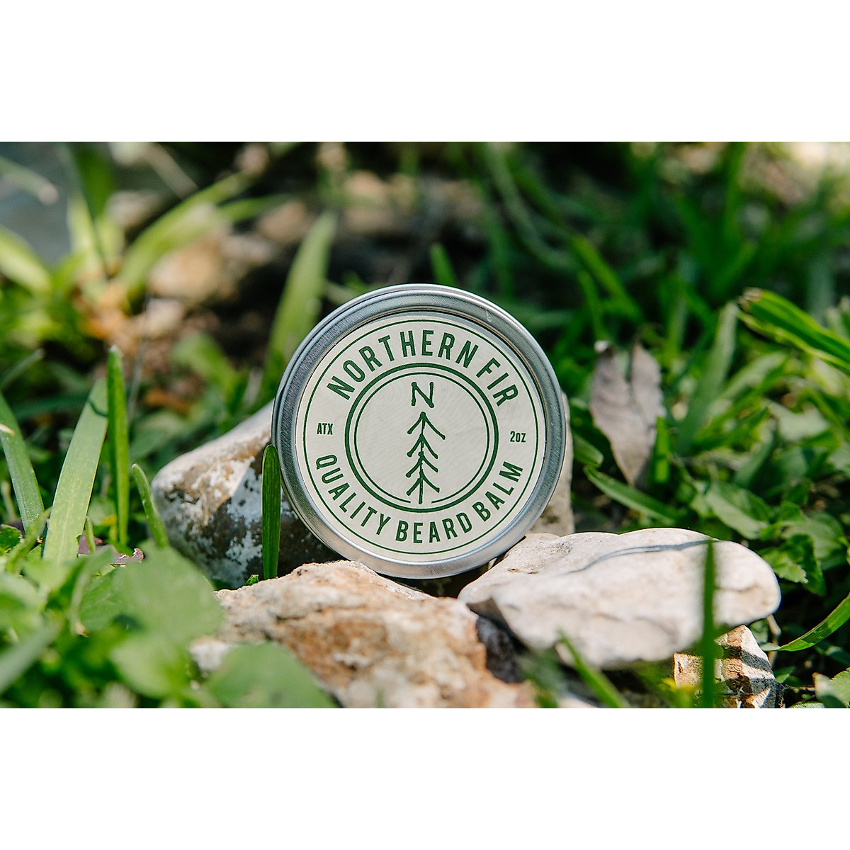 Northern Fir Beard Balm - All Natural Leave In Conditioner with Vitamin E & Essential Oils For Coarse & Rogue Hair - Promotes Healthy Beard Growth for Men – 2 oz