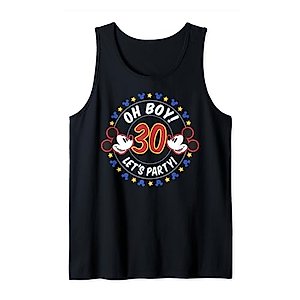 Disney Mickey And Friends Oh Boy Let's Party 30th Birthday Tank Top