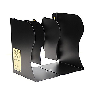Md Trade Bookends Metal Iron Adjustable Books Holder Stand Desk Heavy Duty Nonskid Bookend, Black