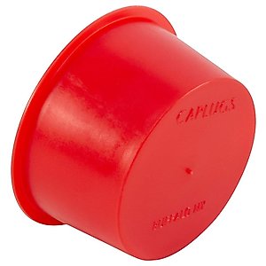 Caplugs T-21 T Series – Plastic Tapered Cap and Plug, 40 Pack, Red LD-PE, Cap OD 1.837" x Plug ID 2.076" Protective Closures, Dust and Moisture Seals, MIL Spec, SAE Fittings, Hydraulic (99394314)